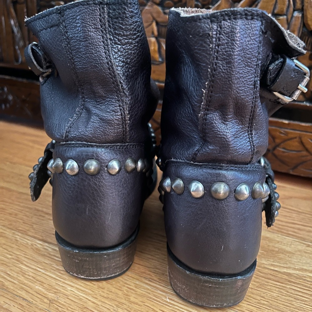 Ash Vicious Bis Studded-Black Leather Motorcycle Boot… - Gem